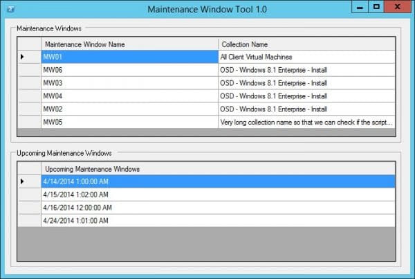 Show Maintenance Windows information for a device in ConfigMgr 2012 ...