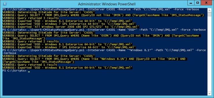 Migrate Status Message Queries In Configmgr 2012 With Powershell Msendpointmgr 8425