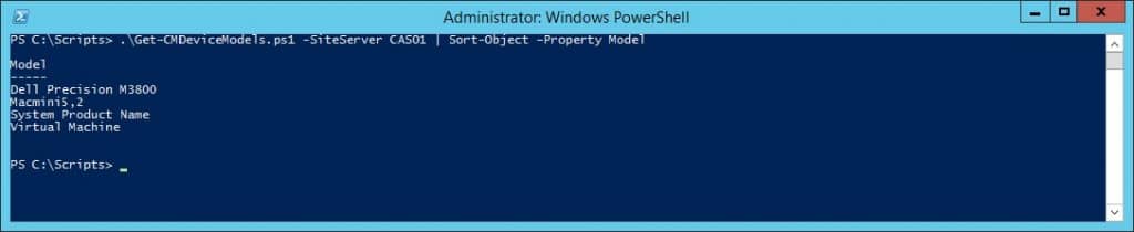 Get Device Models in ConfigMgr 2012 with PowerShell - MSEndpointMgr