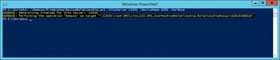 Remove an User and Device relationship in ConfigMgr 2012 with PowerShell - MSEndpointMgr