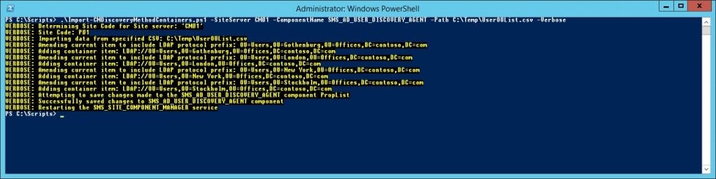 Import Containers for Discovery Methods in ConfigMgr with PowerShell ...