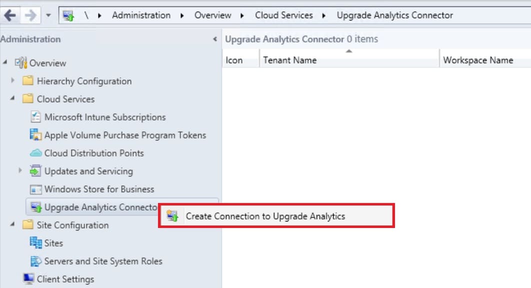 Setup a connection between Upgrade Analytics and ConfigMgr Current Branch - MSEndpointMgr