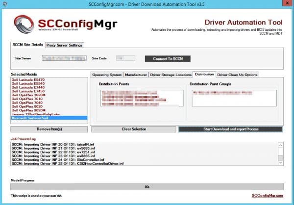 SCCM & MDT Driver Package Automation for Dell, Lenovo and HP hardware.