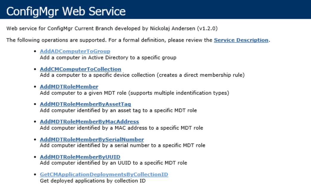 ConfigMgr WebService - Version 1.2.0 released - MSEndpointMgr