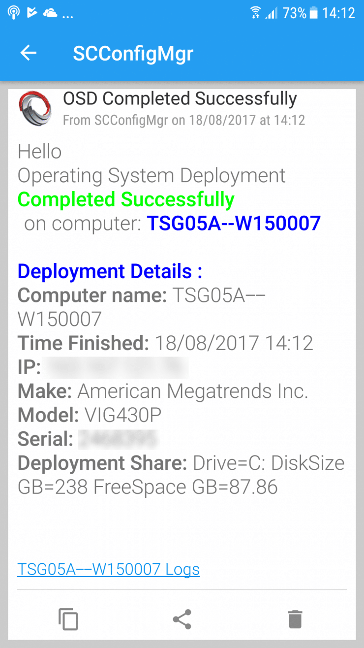 ConfigMgr OSD Notification Service - Pushover - MSEndpointMgr