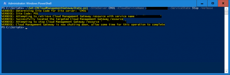 Manage Cloud Management Gateway service state in ConfigMgr with PowerShell - MSEndpointMgr