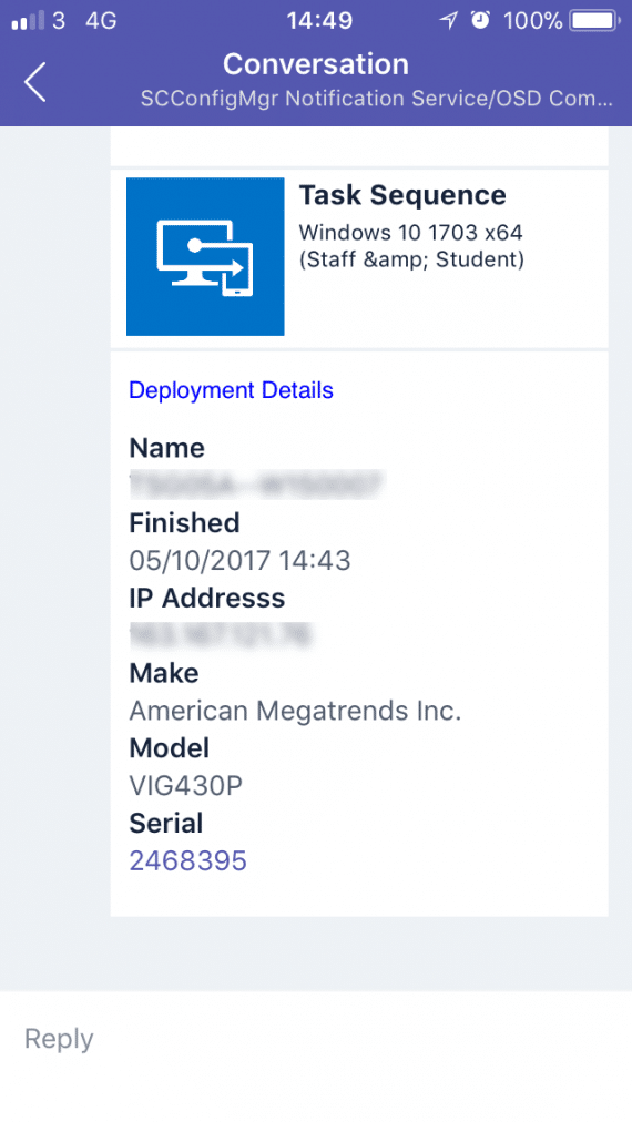 ConfigMgr OSD Notification Service - Teams - MSEndpointMgr