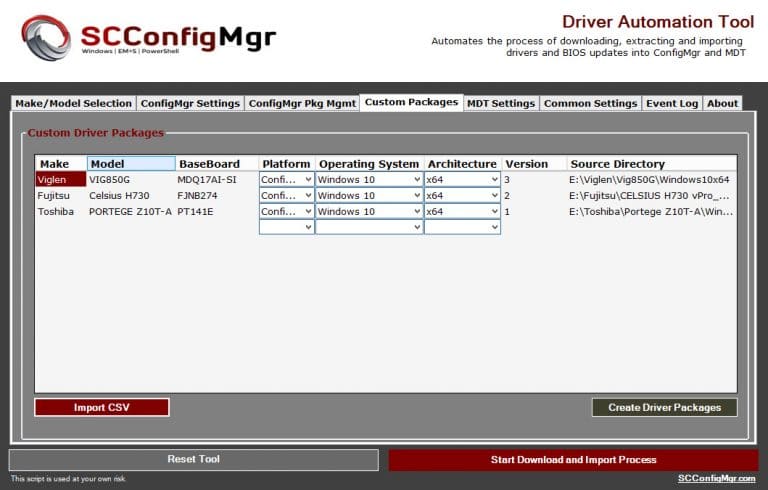 Creating Custom Driver Packs with the Driver Automation Tool ...