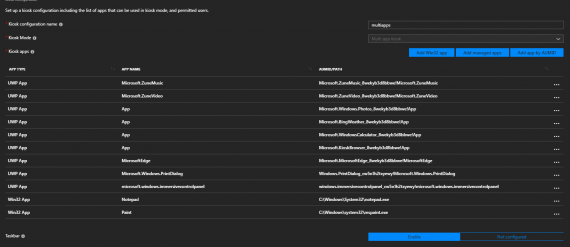 Create Windows 10 Kiosk devices using Microsoft Intune - multiple apps - MSEndpointMgr
