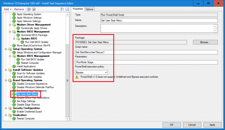 Configure a dynamic Start Menu layout for Windows 10 during OSD with ...