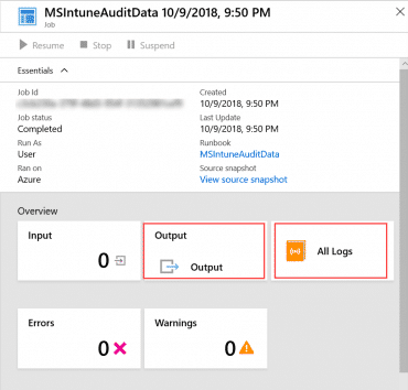 Export Microsoft Intune audit data to Log Analytics using Graph API and Azure Automation ...