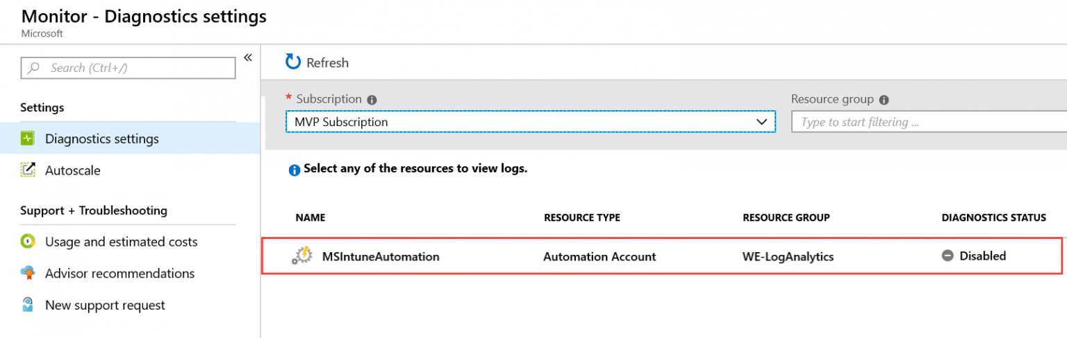 Export Microsoft Intune Audit Data To Log Analytics Using Graph Api And Azure Automation