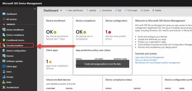 Configuring Security Baselines in Microsoft Intune - MSEndpointMgr