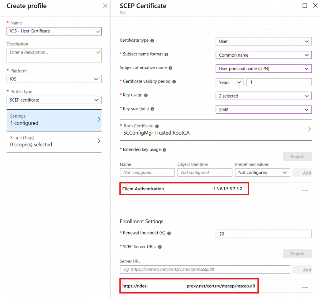 Certificate deployment for mobile devices using Microsoft Intune - Part 5 - Deploy SCEP ...