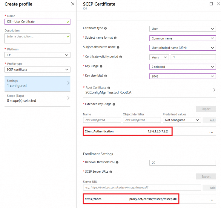 Certificate Deployment For Mobile Devices Using Microsoft Intune Part 5 Deploy Scep