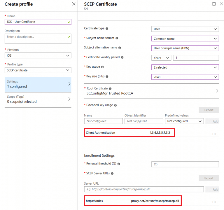 Certificate deployment for mobile devices using Microsoft Intune - Part 5 - Deploy SCEP ...