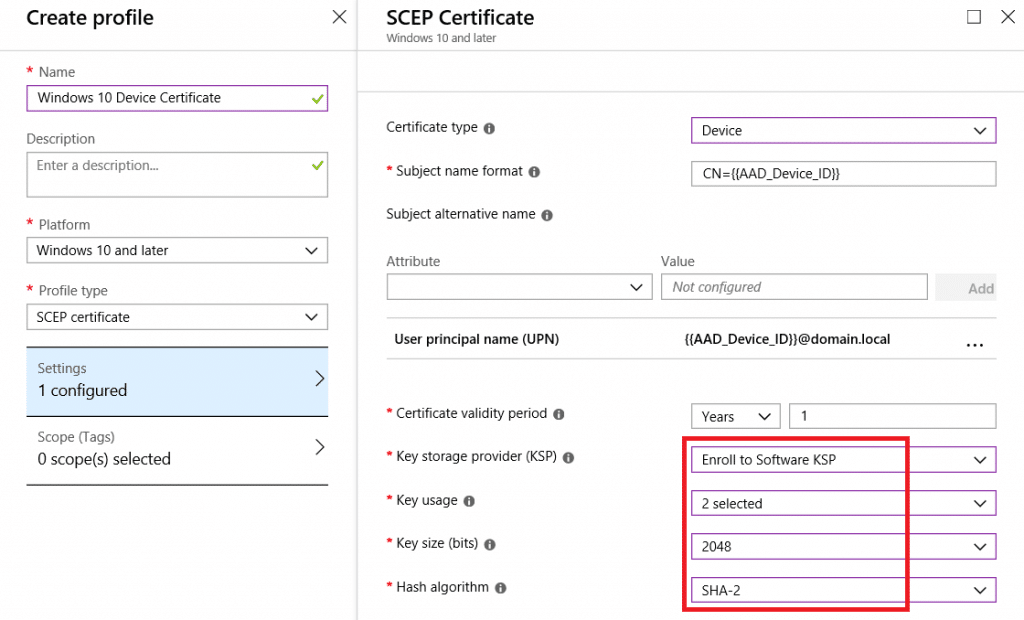 Certificate deployment for mobile devices using Microsoft Intune - Part 5 - Deploy SCEP ...