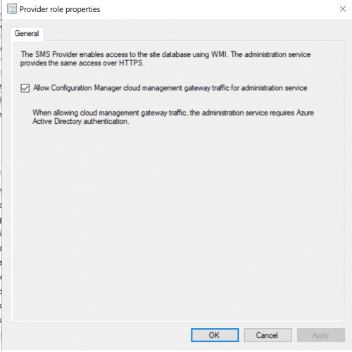 Use ConfigMgr administration service (AdminService) over internet ...
