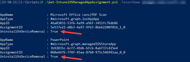 Set Uninstall on device removal value for iOS apps in Intune with ...