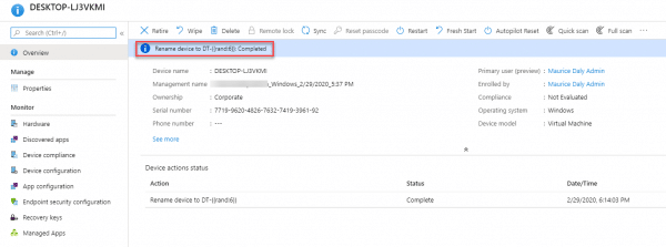 How To Rename Windows 10 Devices In Intune Using Powershell Msendpointmgr