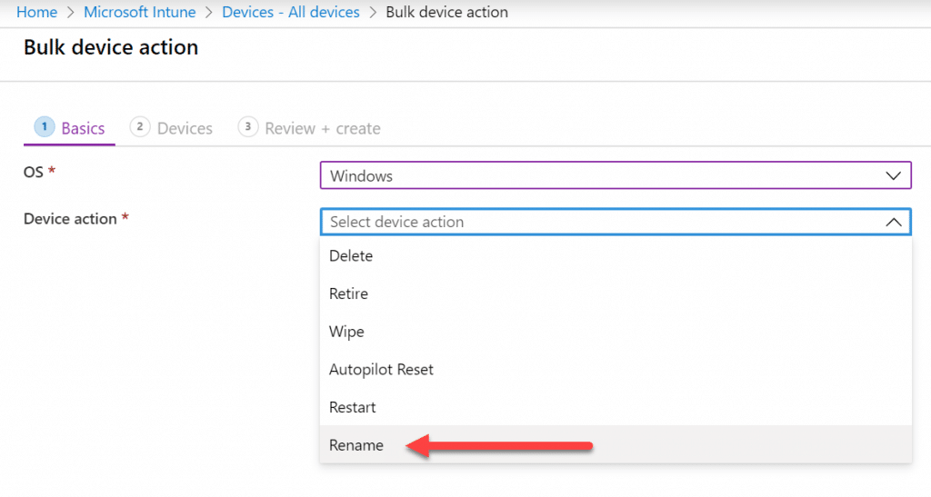 Bulk device actions within the Microsoft Endpoint Manager portal - MSEndpointMgr