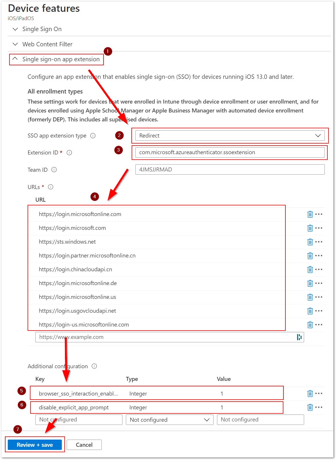 Enable Microsoft Enterprise SSO plug-in for Apple Devices through Intune