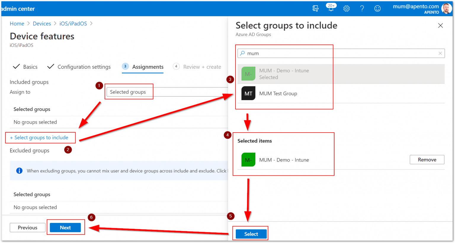 Enable Microsoft Enterprise SSO plug-in for Apple Devices through Intune