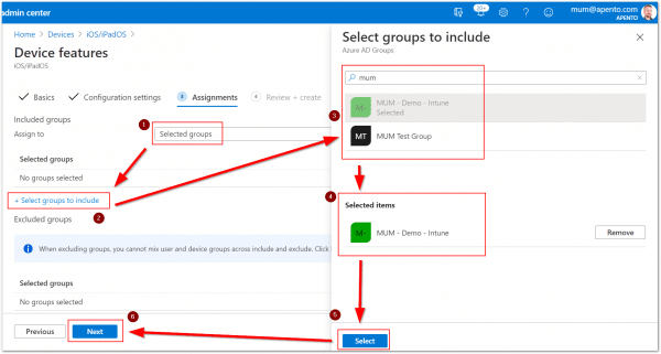 Enable Microsoft Enterprise SSO plug-in for Apple Devices through Intune