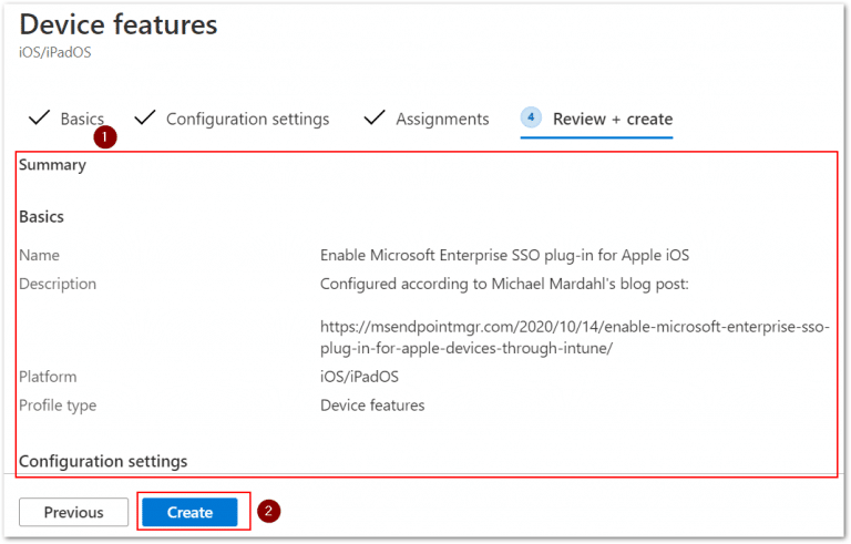Enable Microsoft Enterprise SSO plug-in for Apple Devices through Intune