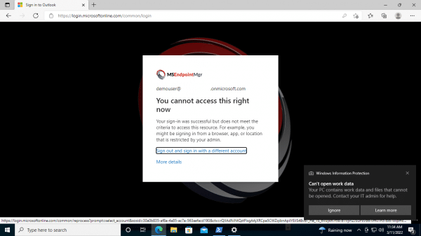 Securing Windows MAM Only Access with Conditional Access - MSEndpointMgr