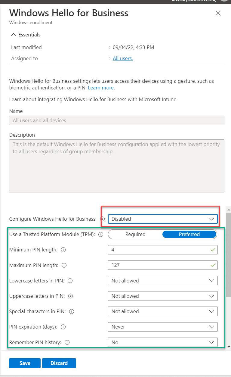 Manage Windows Hello for Business (WHfB) with Intune - MSEndpointMgr