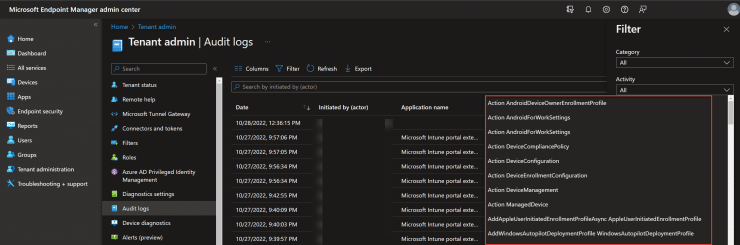 MSEndpointMgr Intune Audit Dashboard - MSEndpointMgr