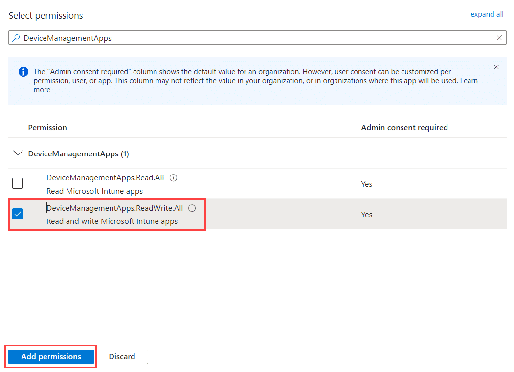 Setup app registration for usage with IntuneWin32App module - MSEndpointMgr