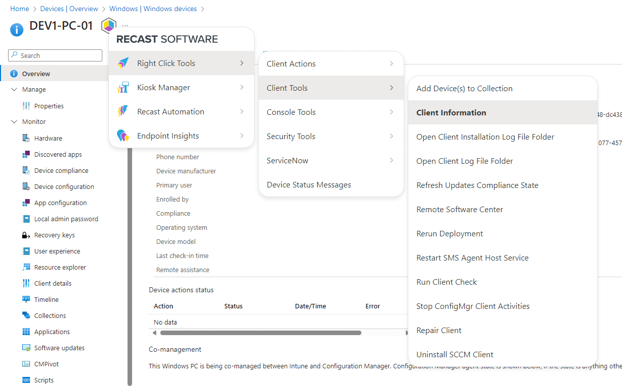 Right Click Tools Community Edition: Co-Managed Device Actions in Intune - MSEndpointMgr