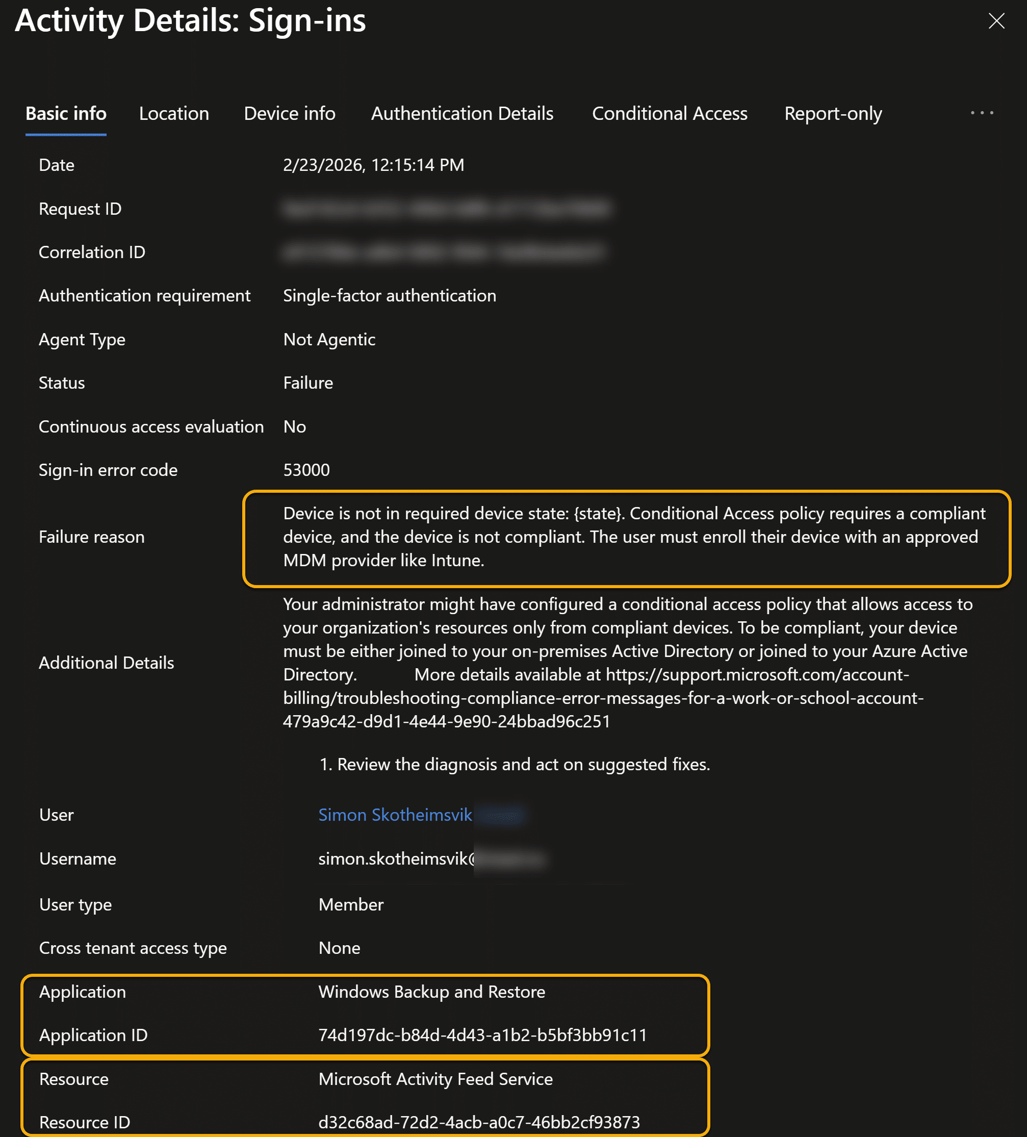 Troubleshooting Windows First Sign‑in Restore When Conditional Access ...