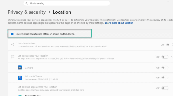 Location Services is grayed out? - MSEndpointMgr