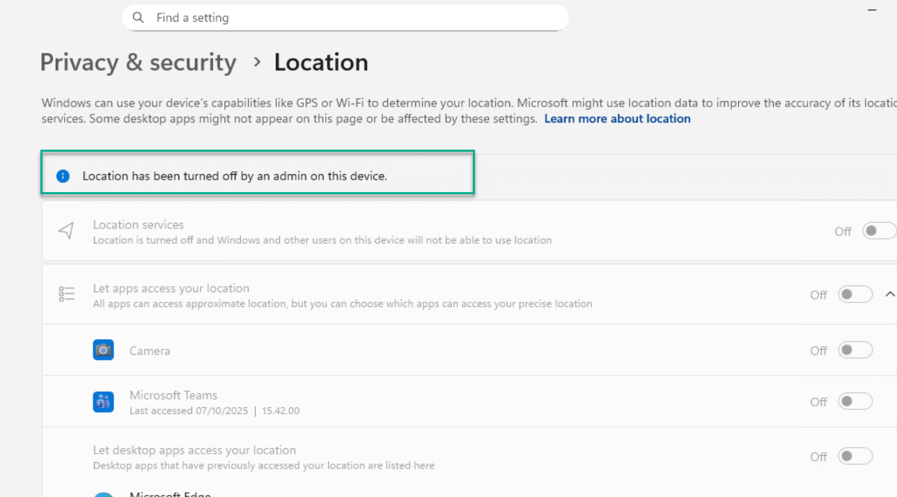 Location Services is grayed out? - MSEndpointMgr